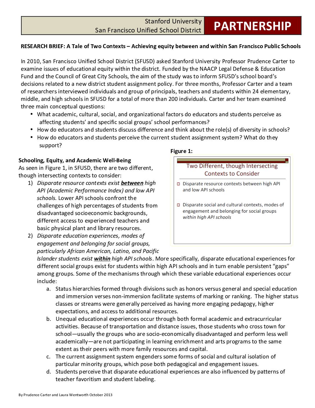 A Tale of Two Contexts - Achieving equity between and within San ...